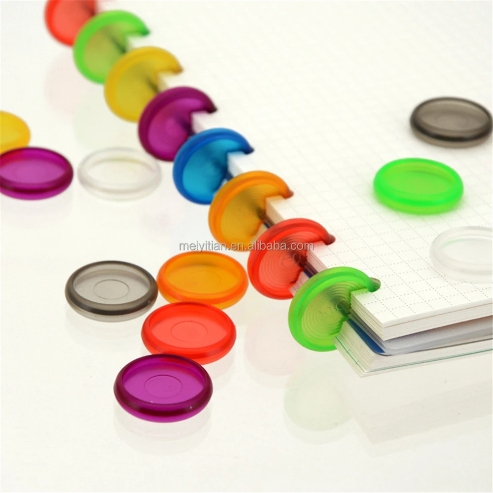 Colorful Plastic Disc Rings for Discbound Notebooks