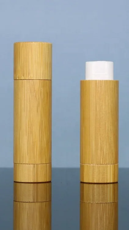 5g Empty Biodegradable Lipstick Tube Bamboo Lip Balm Container Cosmetic ...