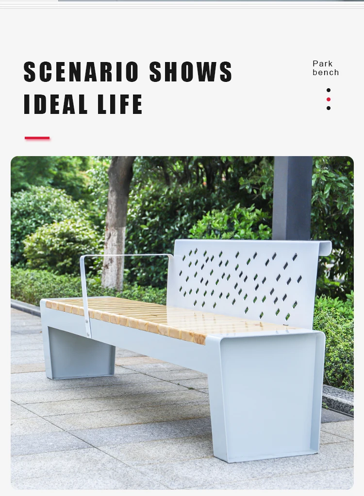 Modern Urban Furniture - Durable Outdoor Wooden Benches