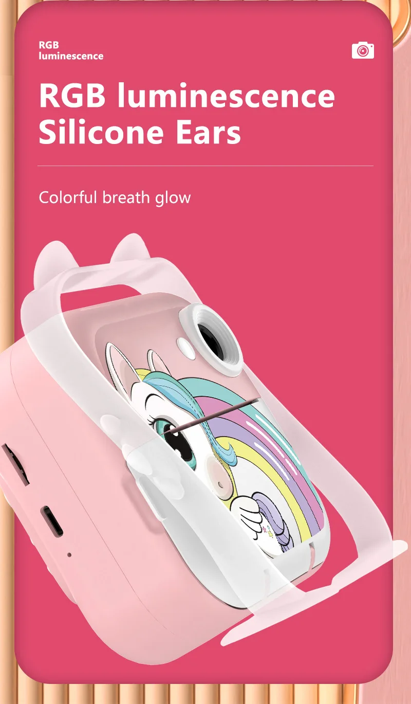 Mini Portable Thermal Printing Machine for Kids - Instant 1080p Photos