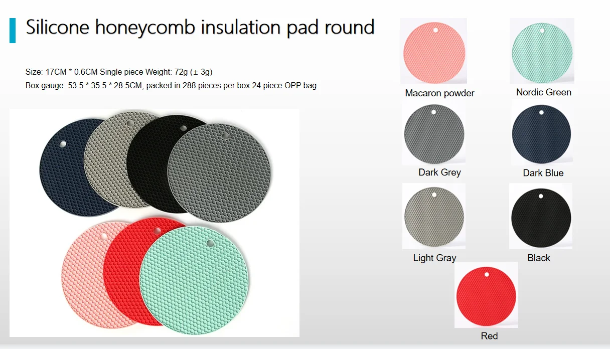 Heat Resistant Silicone Trivet Mat Food Grade Silicone Kitchen Mat For ...