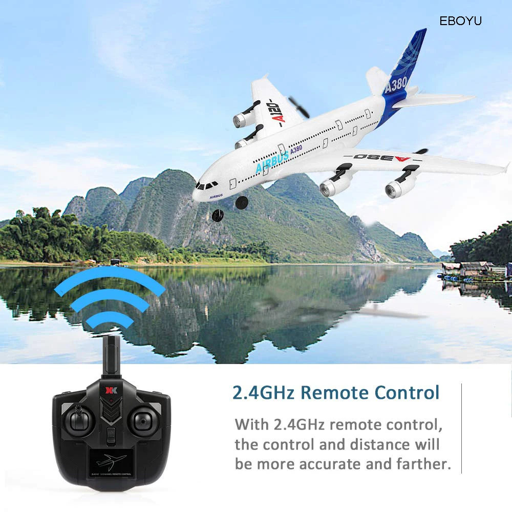 HOT Wltoys XK A120 Airbus A380 Model Toys Remote Control Plane 2.4G 3CH ...