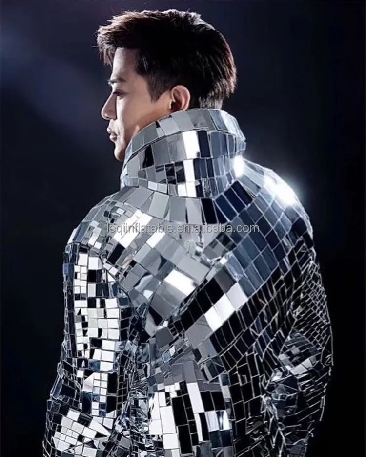 High Quality Stage Performance Suit Reflective Mirror Wing Costume ...