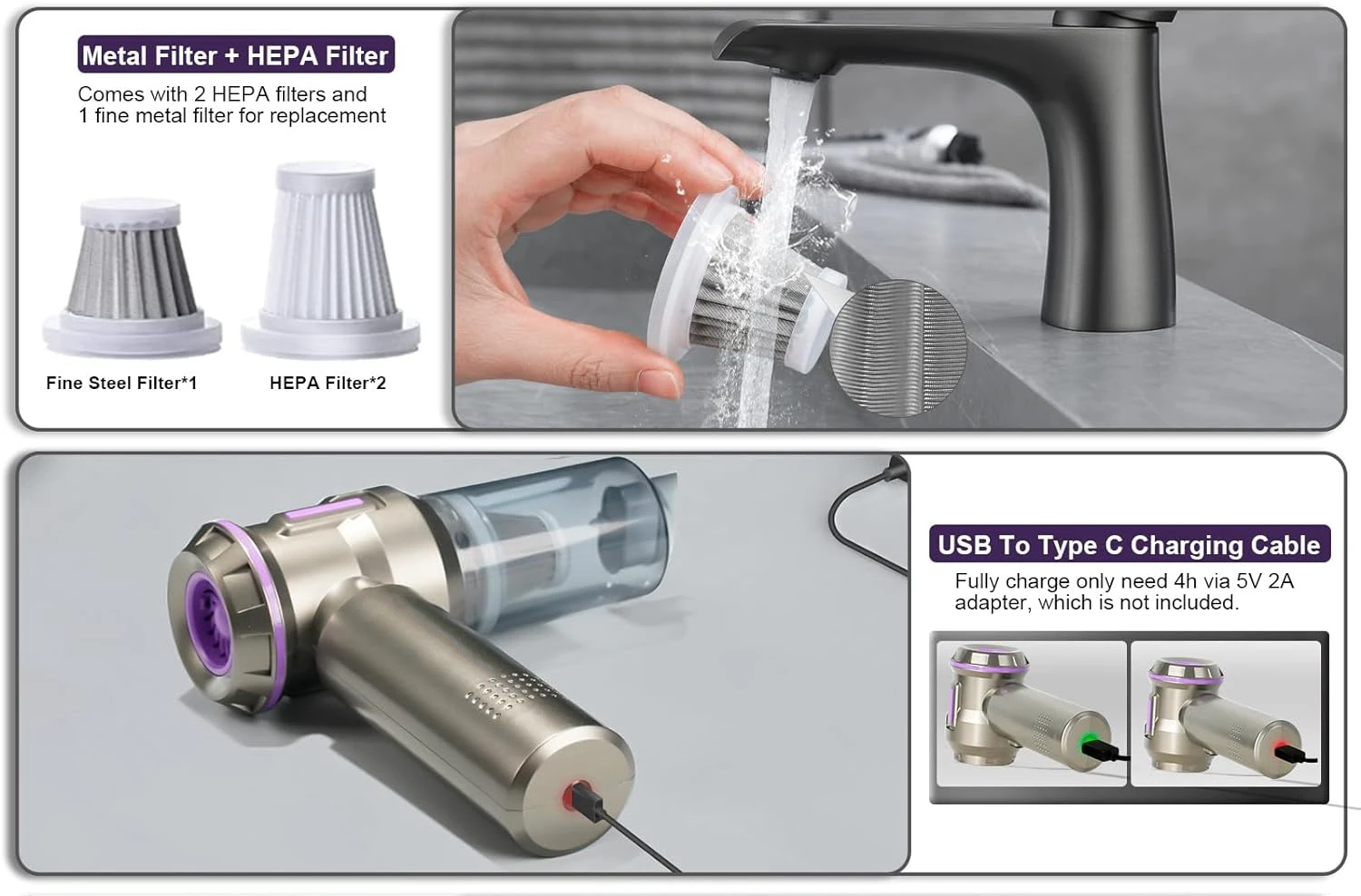 Wireless Handheld Car Vacuum Cleaner 11.1v Brushless Super Suction ...