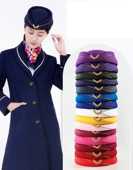 Stewardess Etiquette Hostess Attendant Fascinator Cap Hats For Ladies ...