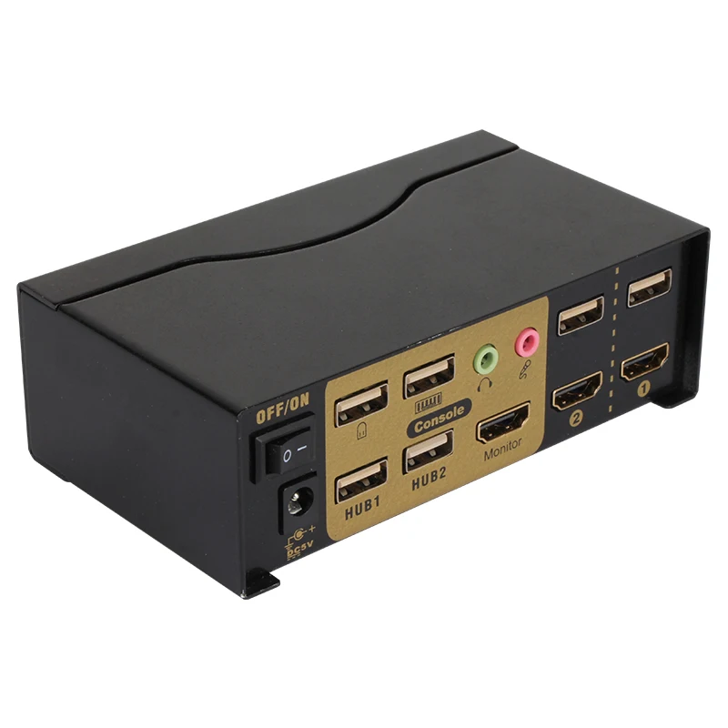 Vcom Ir Control 4k 3840*2400p Hdmi Kvm Switch 2 Port Keyboard Video ...