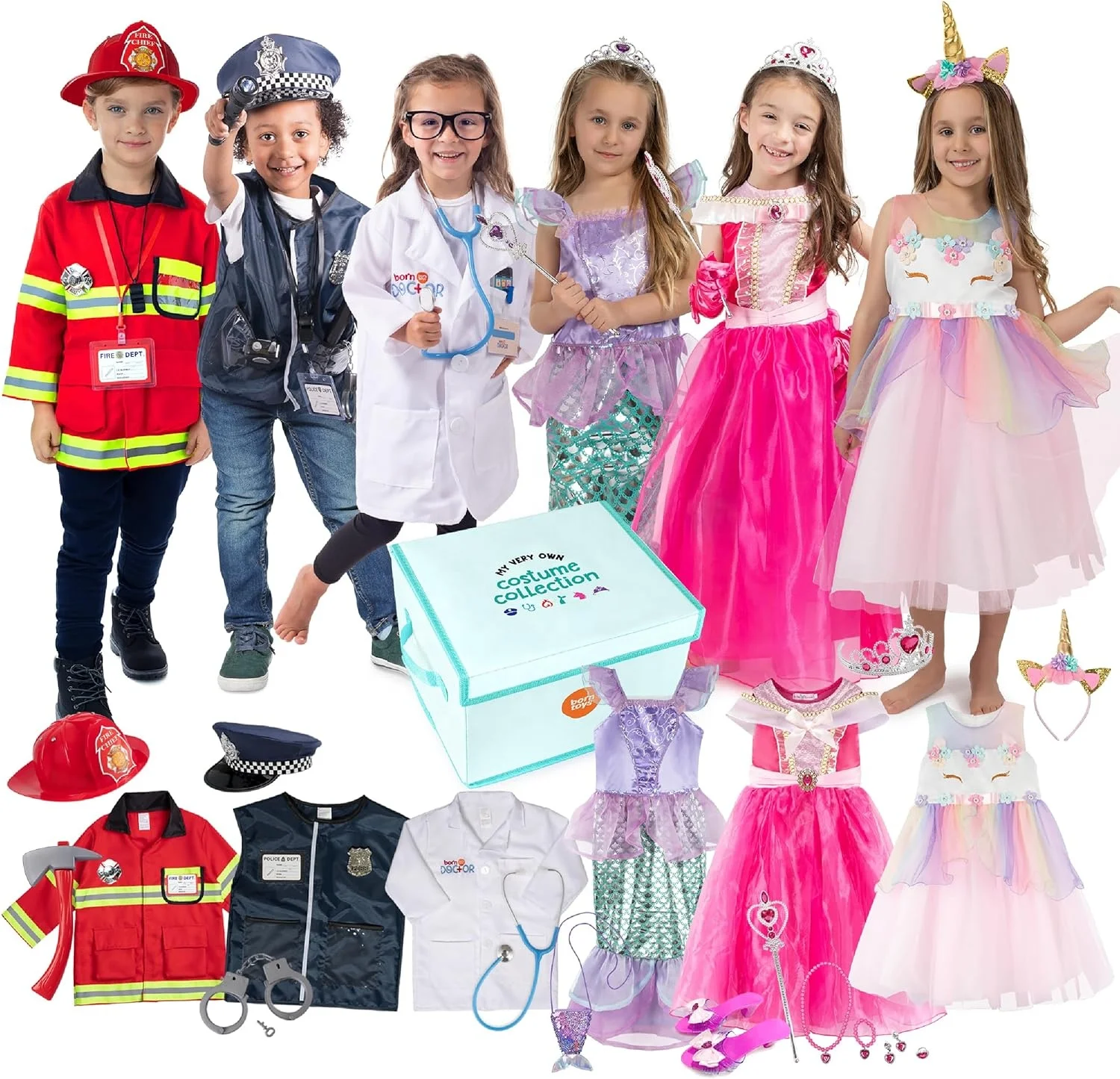 Kids Dress up Costumes Collection Kids Fancy Dress Costumes for Pretend ...