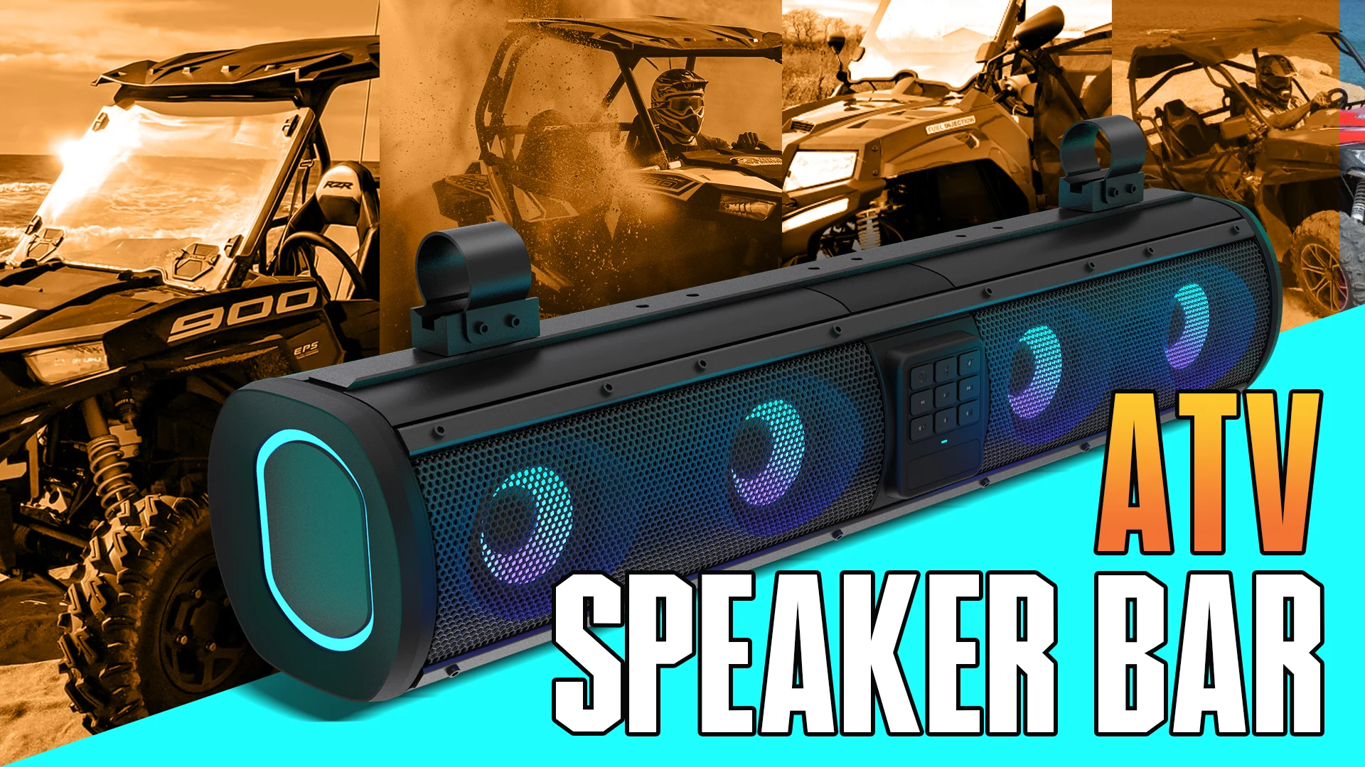 Gsou Motorcycle Sound Bar - 500 Watt IPX 6 Waterproof Audio