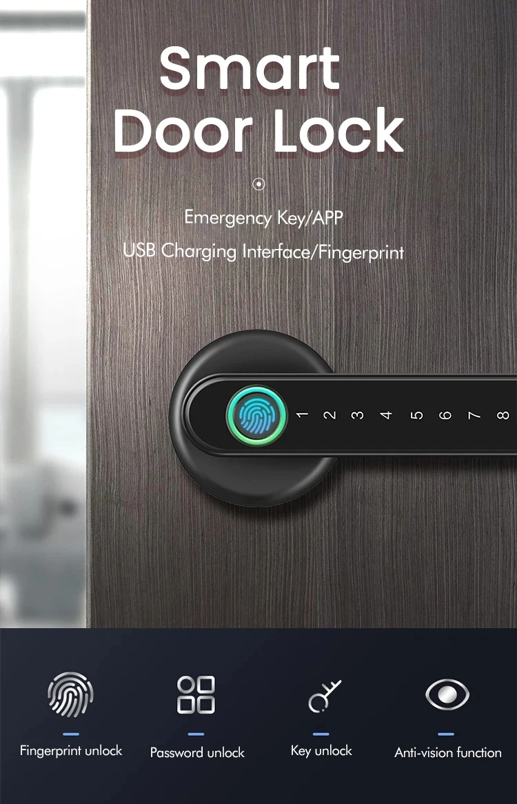 Aidmi Tuya Cerraduras Inteligentes Fingerprint Biometric Smart Lock ...