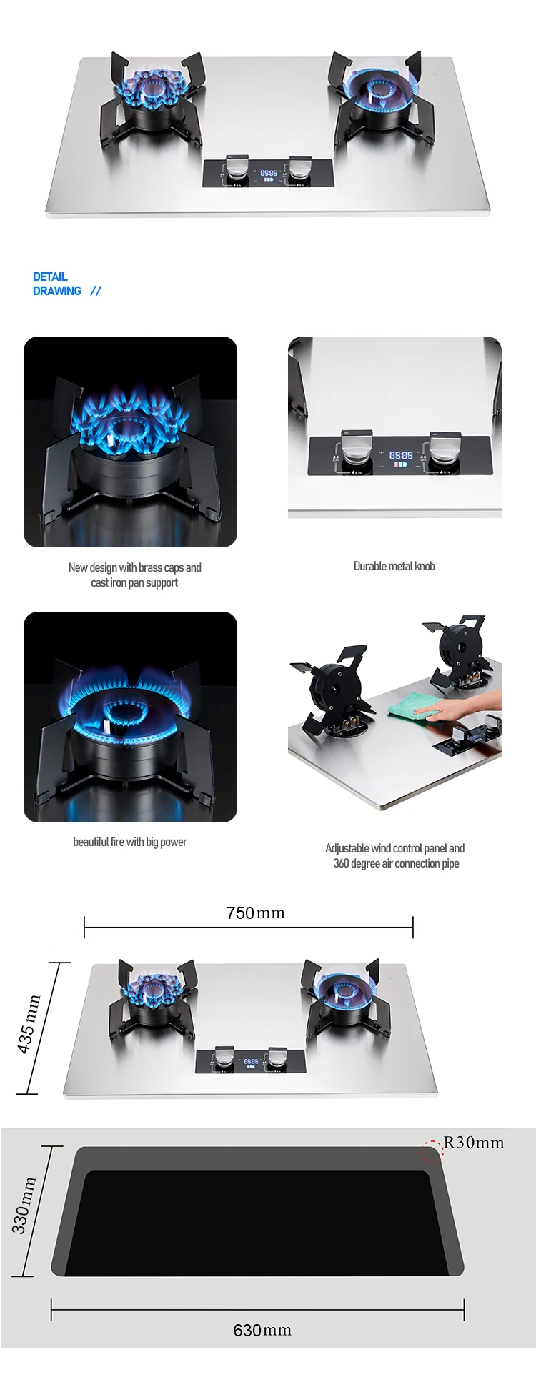 Wholesale Kitchen Appliance - Gas Burner Stove Stainless Steel