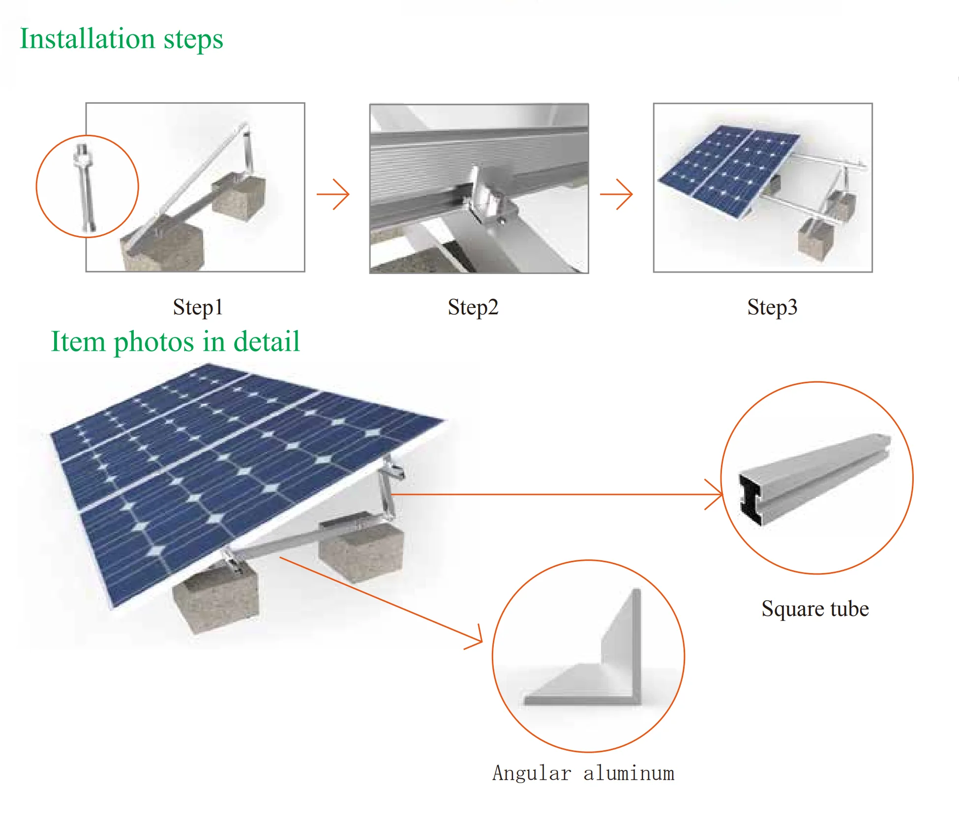 Flat Roof Solar PV Fixed Triangle Bracket - Durable & Efficient