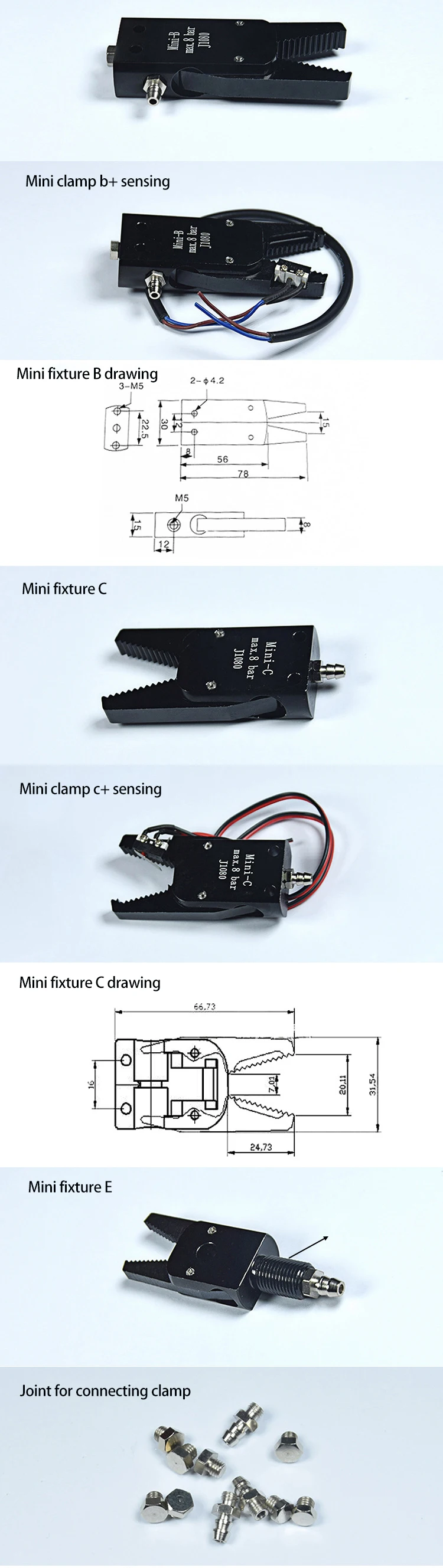 Pneumatic Manipulator Mini Shuikou Clamp Fixture Accessories J1060 ...