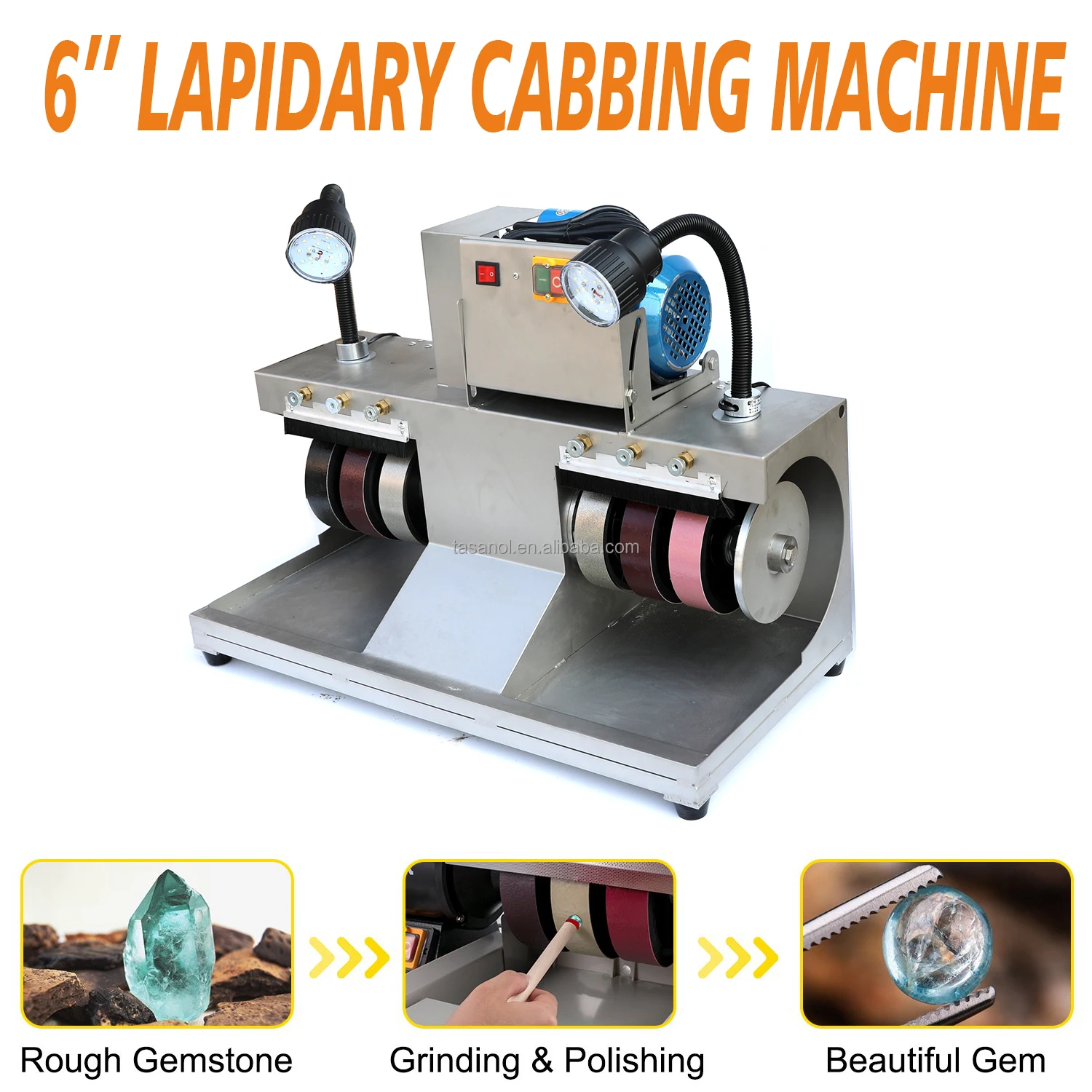 2024 NEW Arrivals 6 Inch Lapidary Machine for Cabochon Polishing