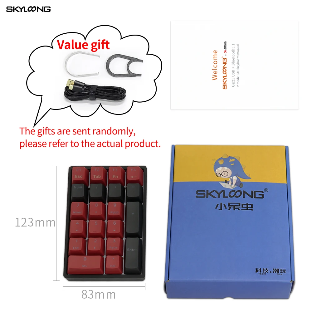 Skyloong Sk21 Numpad Gateron Optical Switch Hot Swappable 21keys ...