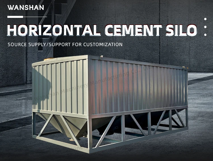Horizontal Cement Silo Powder Storage Silo Hopper 50t 60t 80t 100t ...