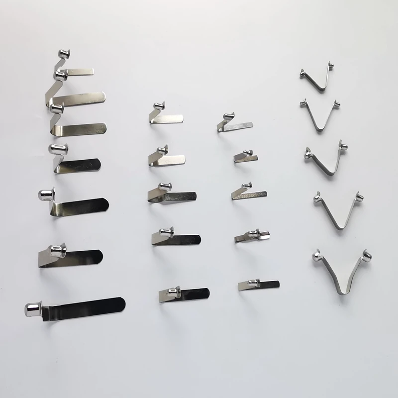 JNT Tent Pole Push Button Clip - V Shape Spring Locking