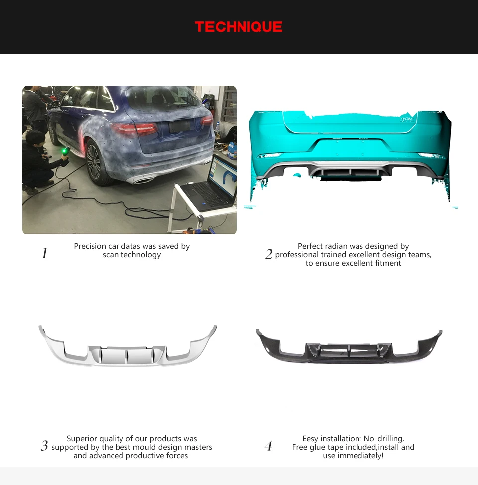 Carbon Fiber Mk7.5 Rear Bumper Lip For Vw Volkswagen Golf7.5 Gti 2d 4d ...