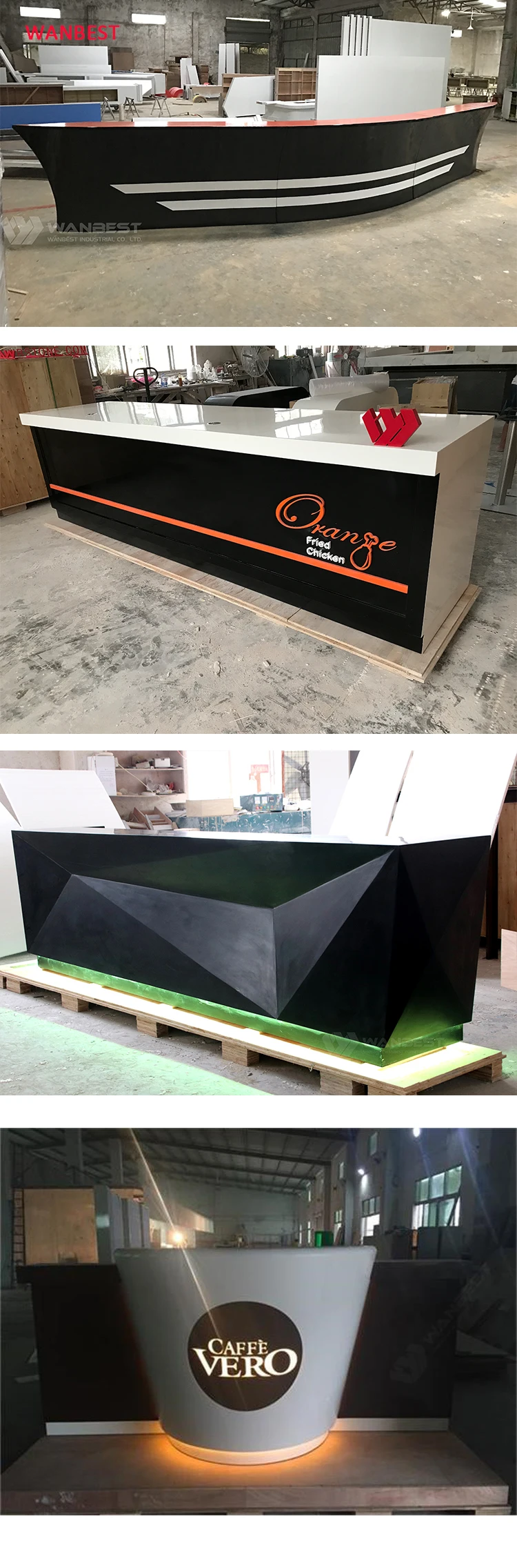 Corian Table - Modern LED Bar Furniture for Cocktail Bars