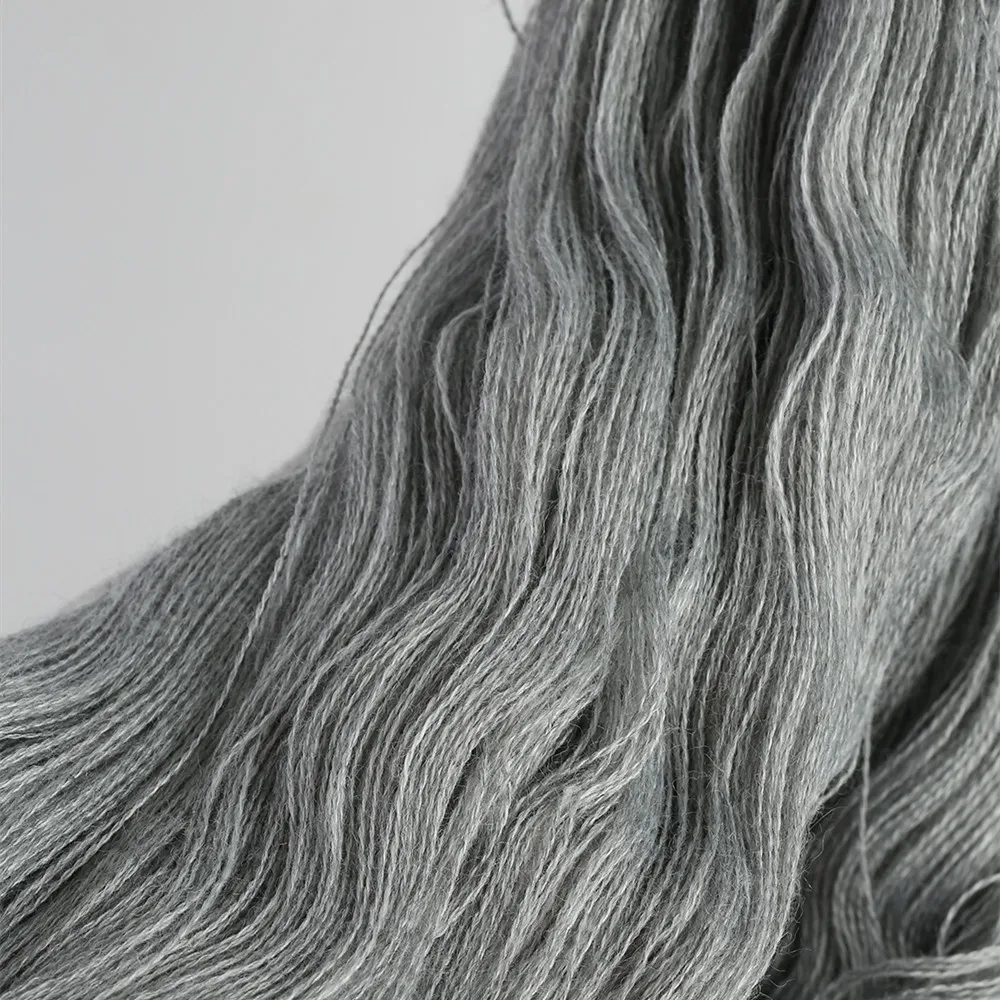 100% Acrylic Grey Melange Yarn High Bulk Nm28/2 Knitting Weaving ...