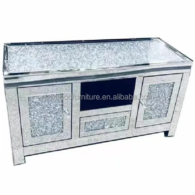 Modern Luxury Crushed Diamond Mirrored Tv Stand/tv Table - Buy Tv Stand ...