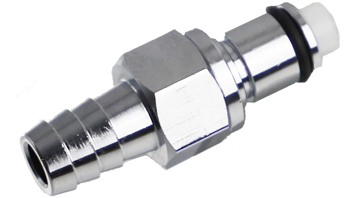 1/4 Hose Barb Valved In Line Coupling Insert Mount Coupling Body Male ...