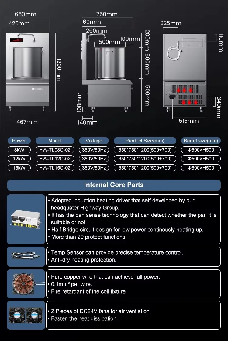 Restaurant Kitchen Equipment Half-bridge Electric Magnetic Cooking ...