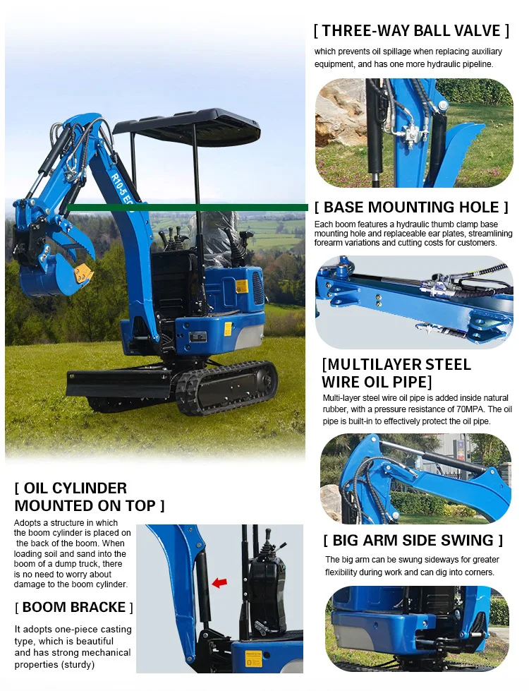 RIPPA Small Digger Micro Excavators Mini Bagger Digging Trenches Micro ...