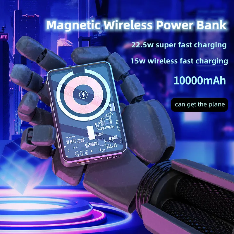 High Quality Power Bank Wireless Charging 10000mah Metallic Feel ...