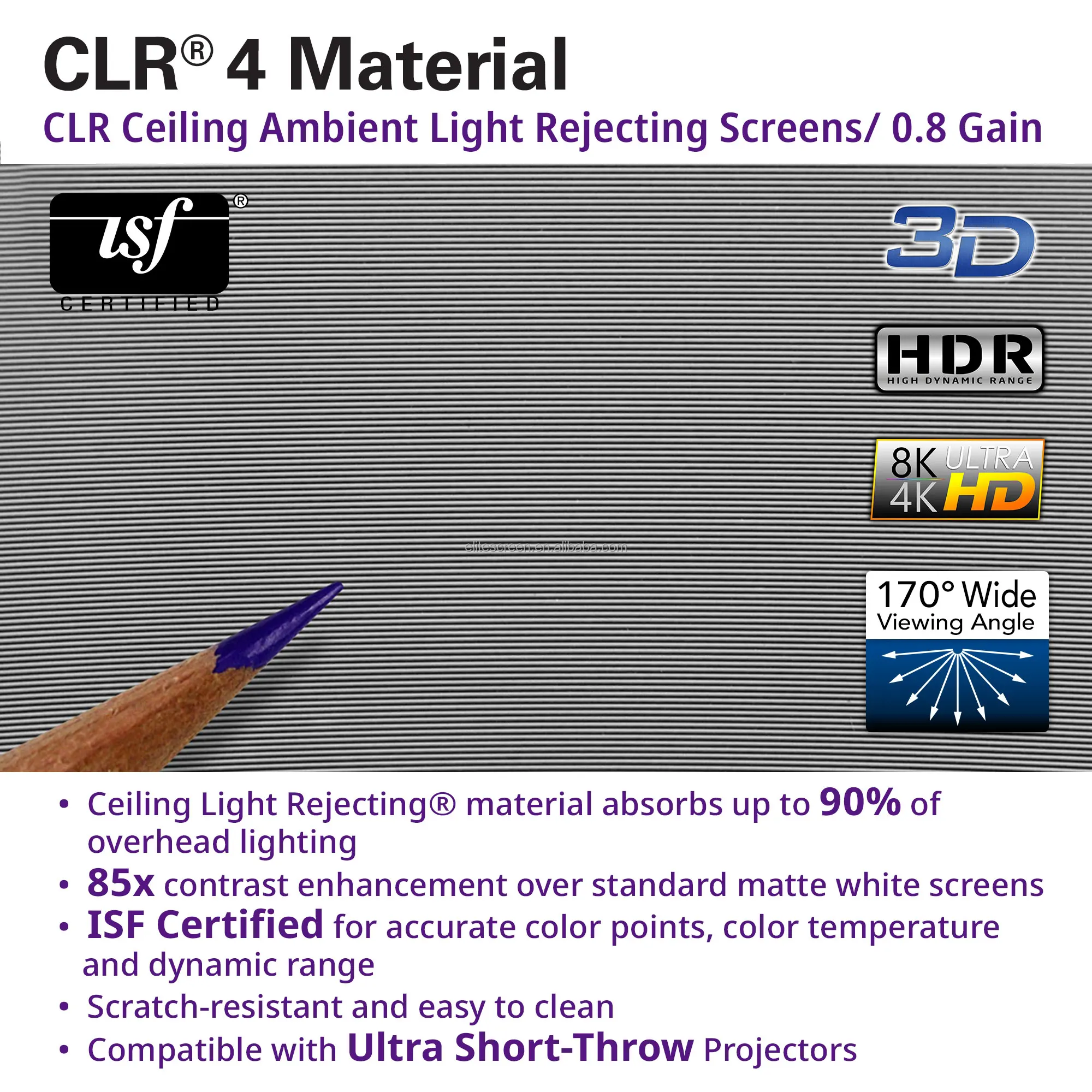 Aeon Clr4 Series Ambient Light Rejecting Fixed Frame Ultra Throw ...