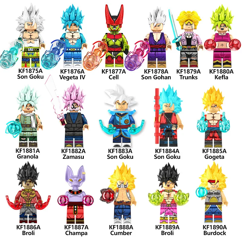 Cartoon Dragon Anime Figures Building Blocks Set Ball Characters ...