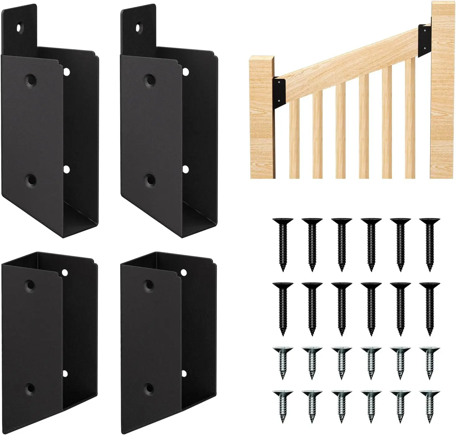 Surealong Steel Deck Railing Connector Handrail Brackets For Barn And ...