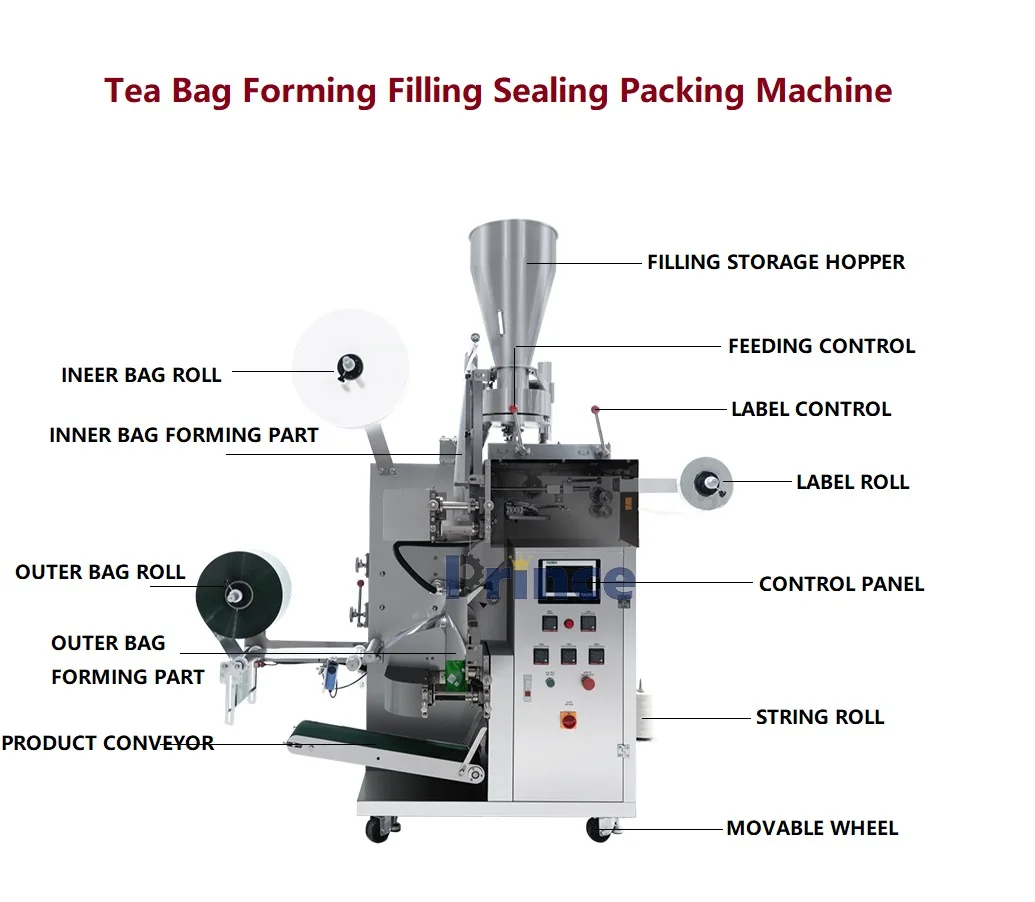 Automatic Drip Tea Bag Packing Machine Flower Leaf Filter Inner and ...