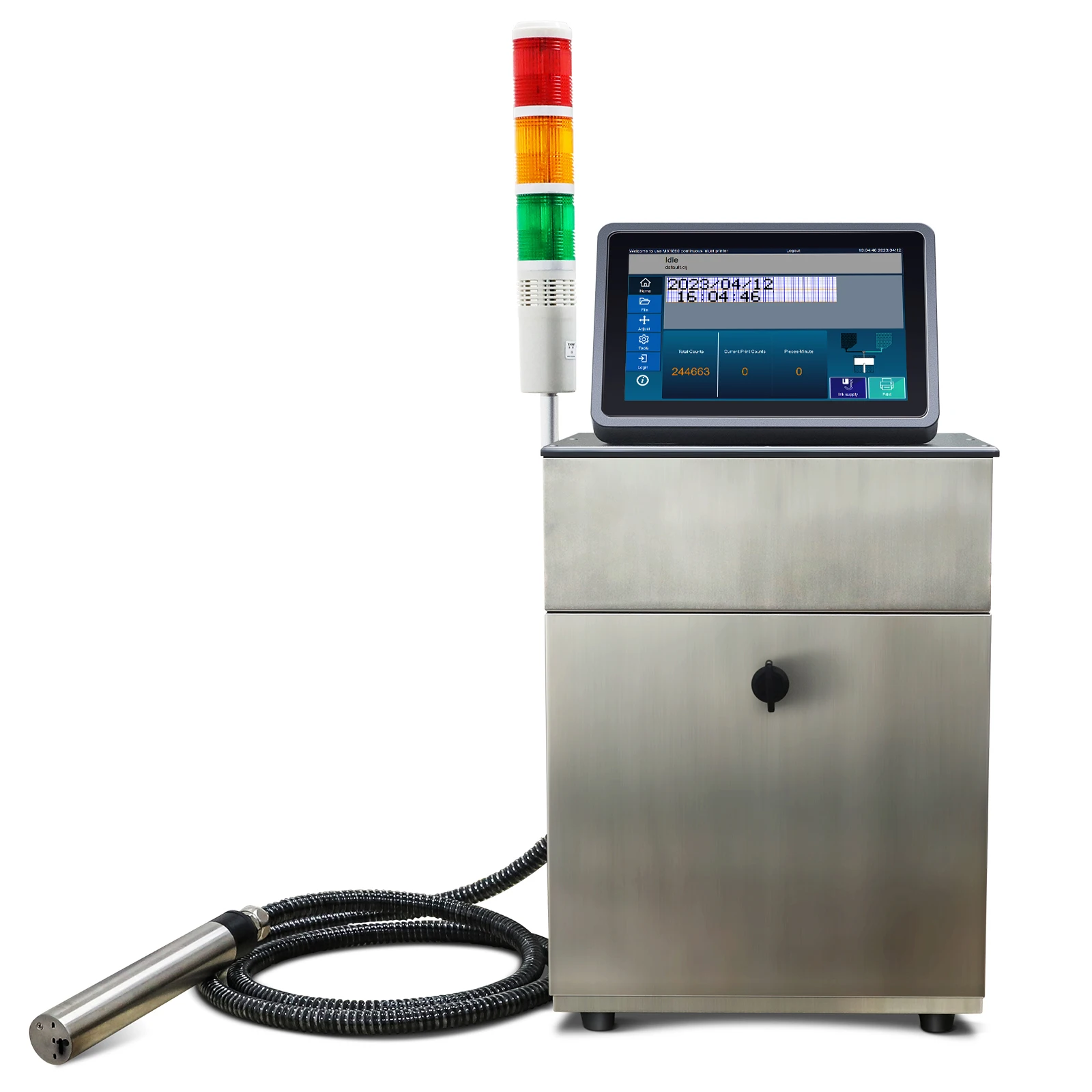 High Speed Continuous Inkjet Printer Cij Printer Batch Code On Food Plastic Bag Logo Printing On ...