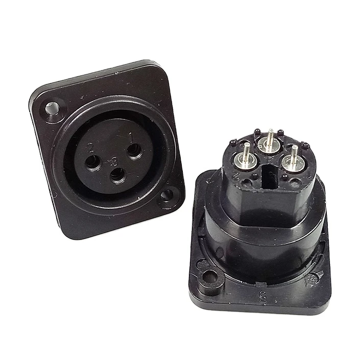 2024 Hot Xlr Jack Socket 3pin Female Xlr Panel Mount Chassis High ...