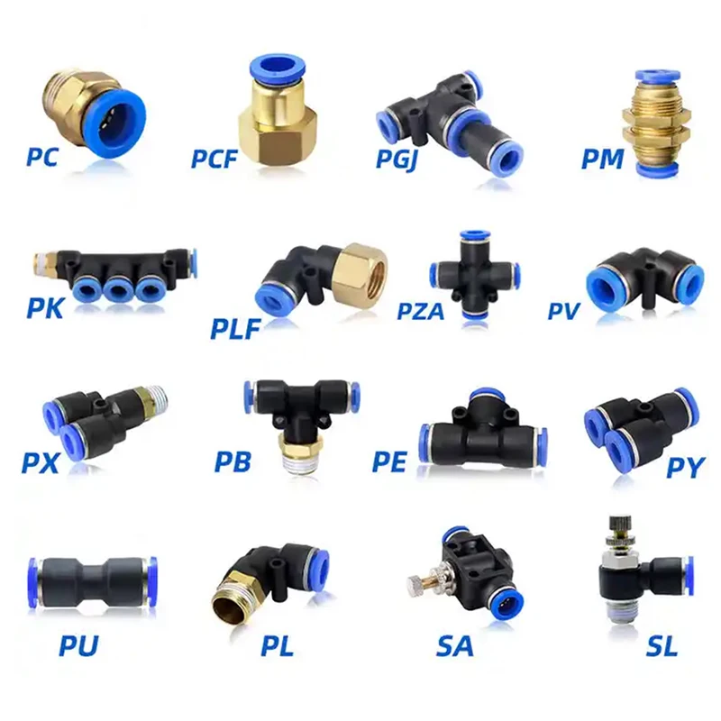 4mm 6mm 8mm 10mm 12mm Pneumatic Quick Fitting Connector Universal ...