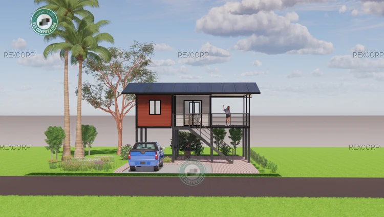 Container House with Stilts - 39sqm Modular Prefab
