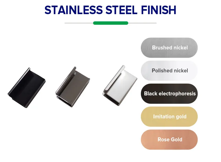 Modern Design Glass Door Handles with Magnet Touch Strikes Finger Pulls ...