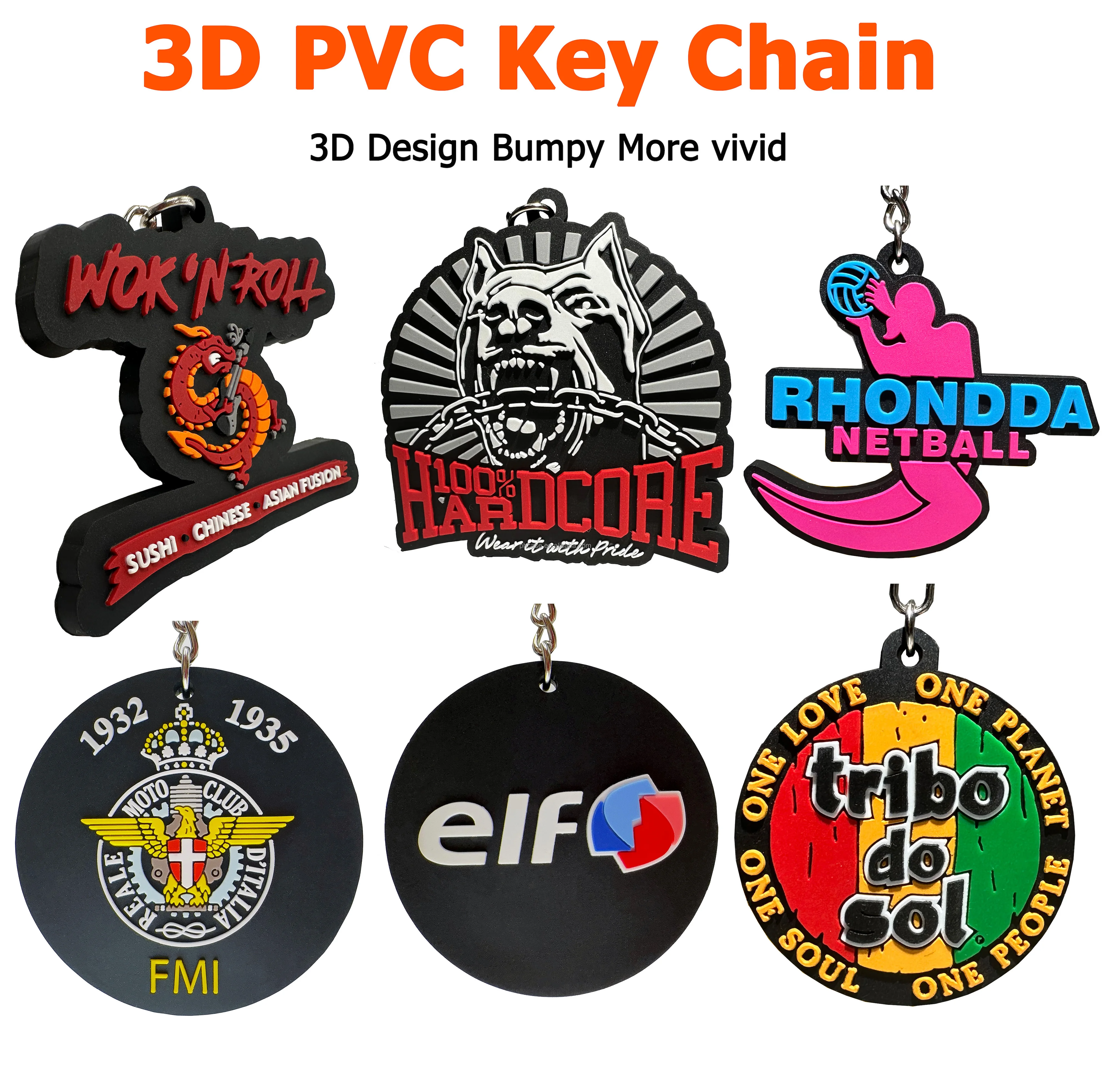 Personalized 3d Soft Pvc Customized Key Chain Promotional Items Rubber ...