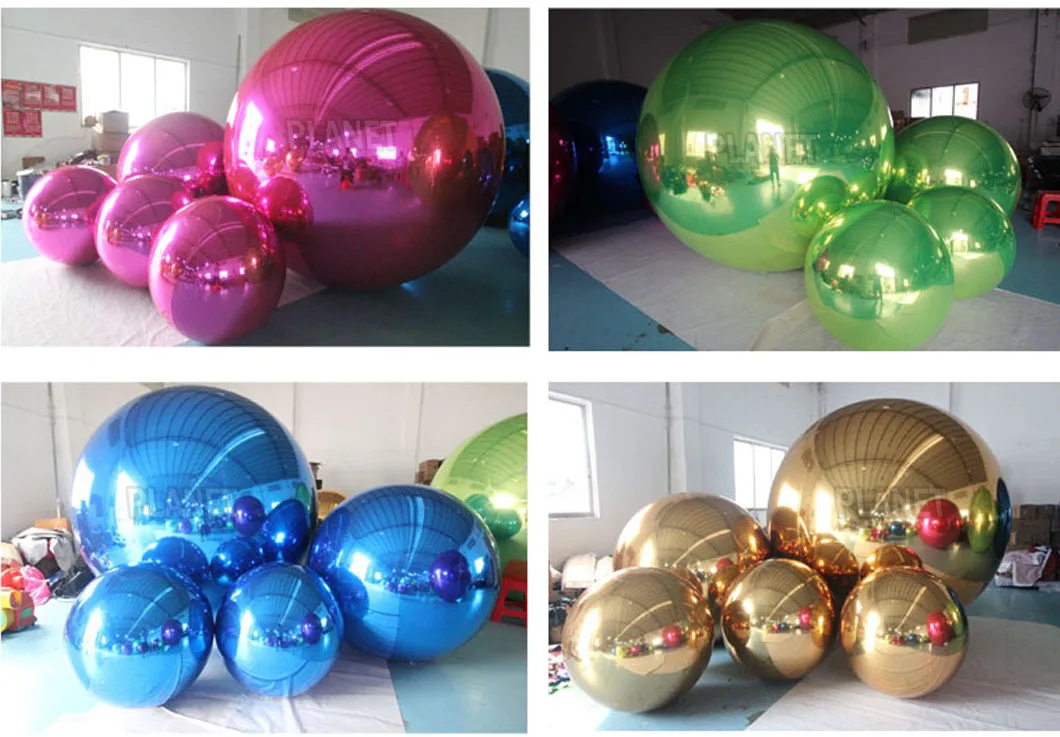 Hot Selling Giant Disco Inflatable Gold Decorative Mirror Ball / Large ...