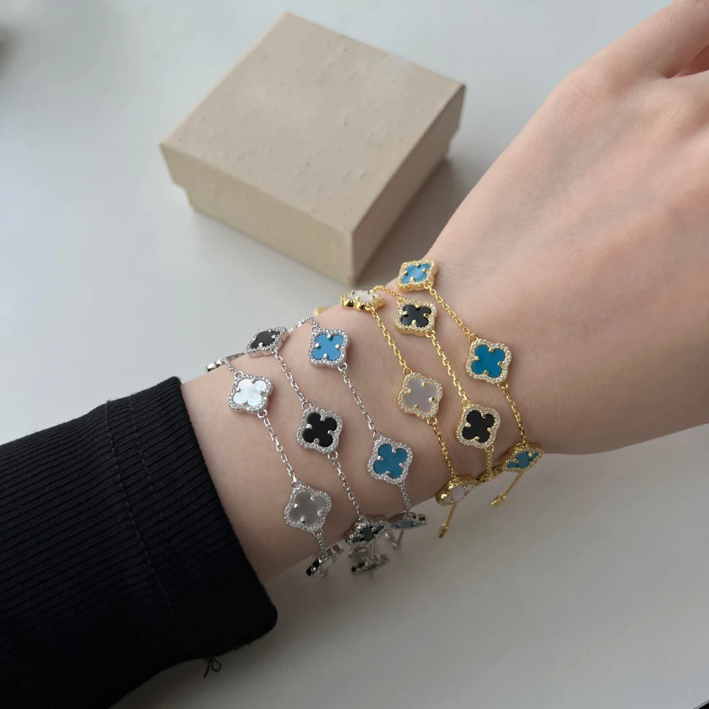 New Arrival Luxury Designer Brand Gold Plated Charm Brand Clover ...