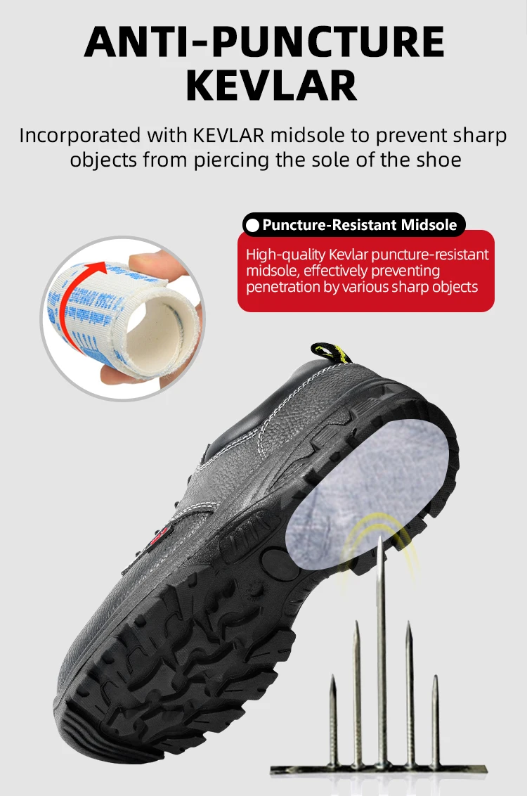 Fh1961 Safety Shoes With Gel Insoles For Enhanced Comfort Steel Toe For ...