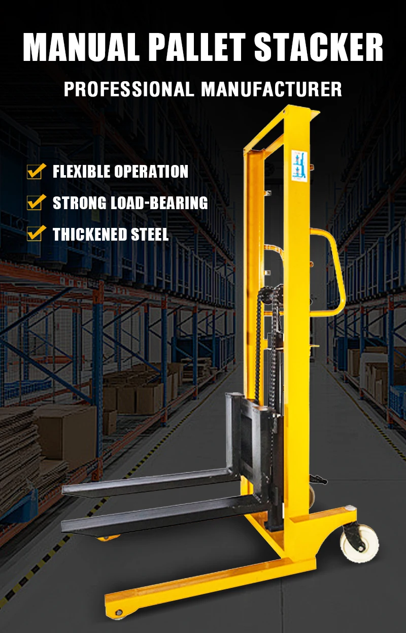 Fangwei Hand Pallet Lifts Forklift 2000kg - Manual Hydraulic Stacker