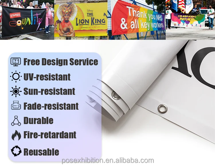 Custom Outdoor Wall Advertising PVC Vinyl Signs Banner Printing