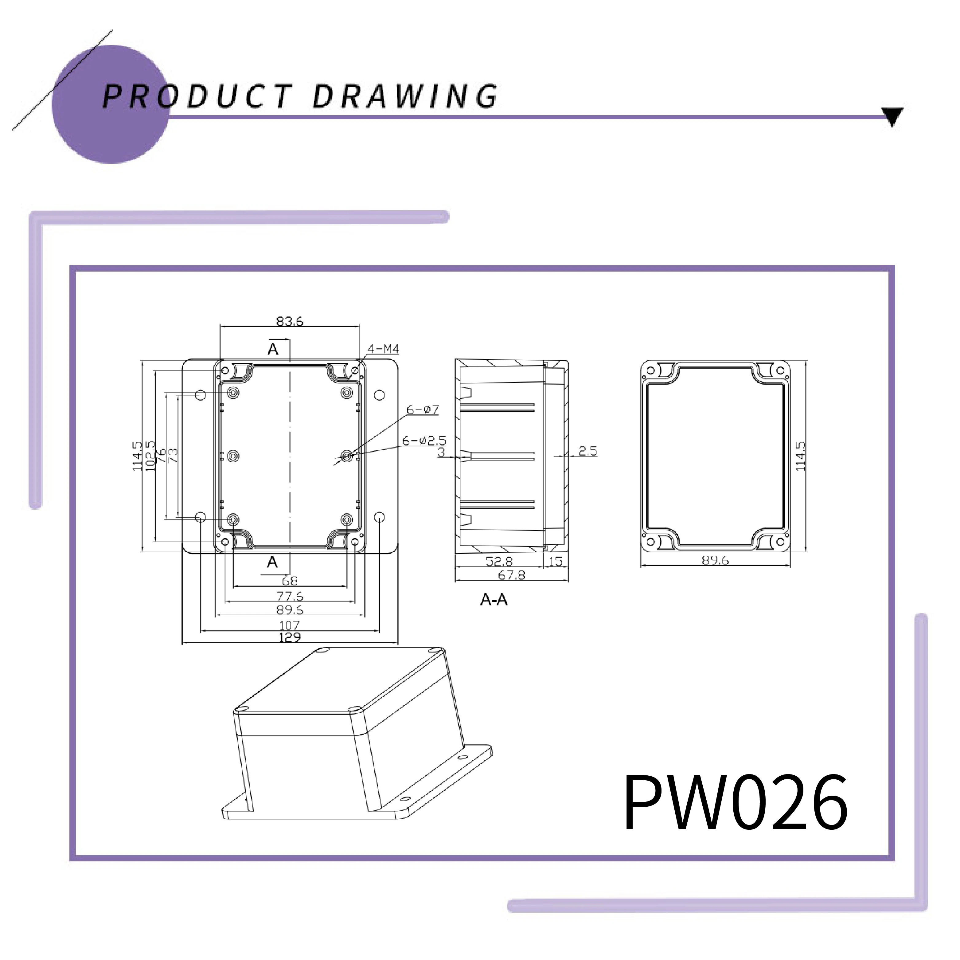 Abs Weatherproof Junction Box Manufacturers Customization Wall Mounted Plastic Box Case ...