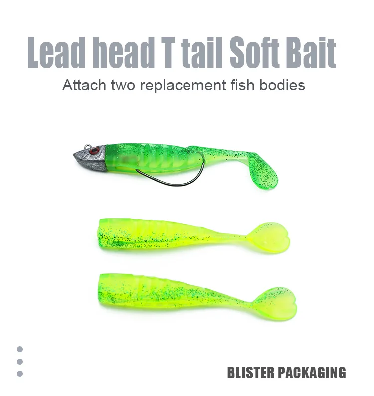 Thor Force Plastic Pvc Tpr Tpe Swimbait Artificial Soft 15.5g 26g Bait ...