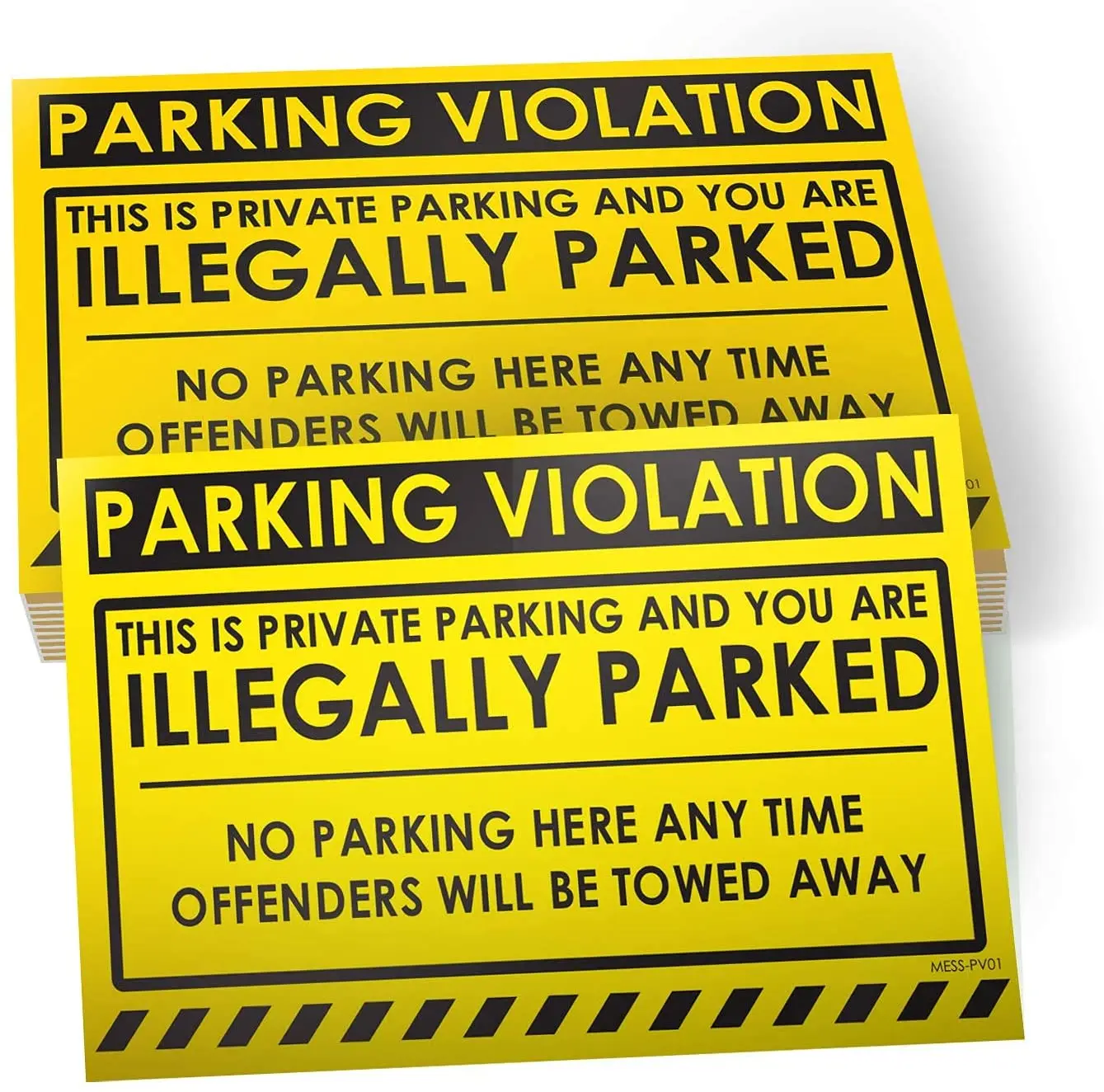 Difficult to Remove Parking Violation Stickers - Multi Reason Tow Warnings