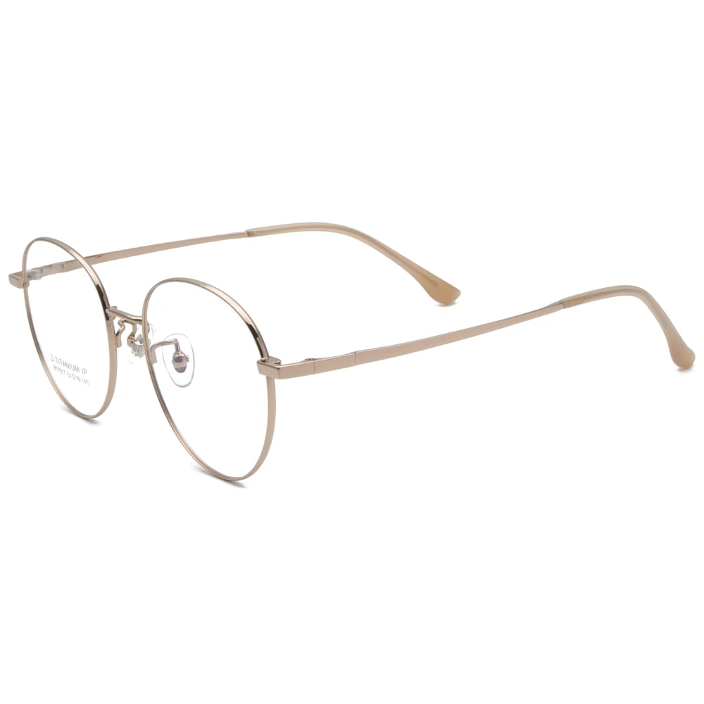 Titanium Alloy Glasses Frame Retro Round Eyeglasses Myopia Prescription Eyeglasses Men Women