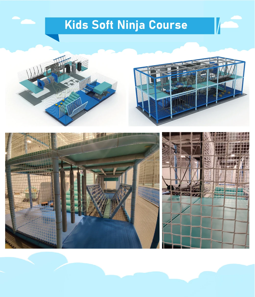 Soft Warrior Course Obstacle Challenge Ninja Parkour Trampoline Indoor ...