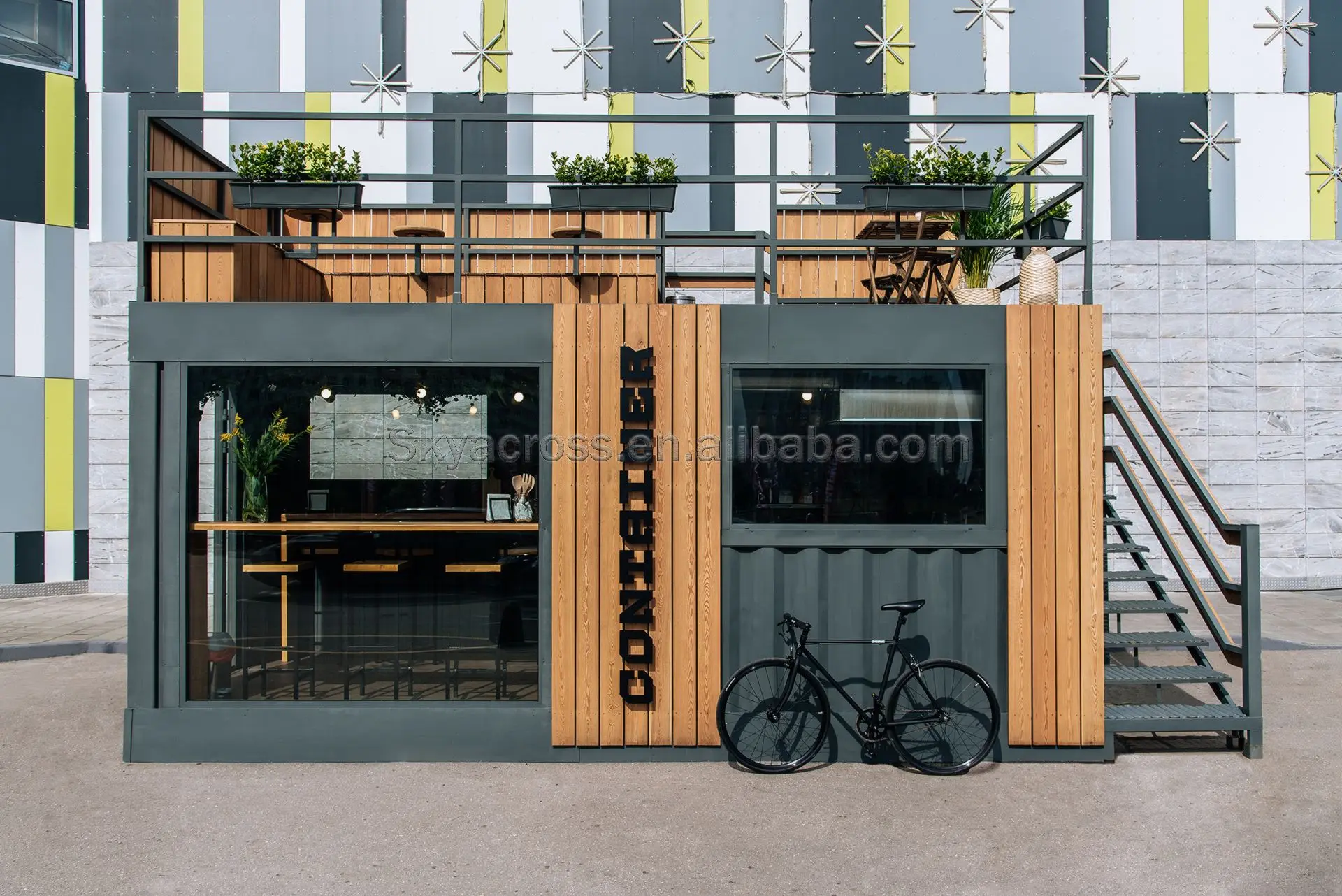 Two-story Pop-up Container Coffee Restaurant bar Cafe Kiosk,Booth Use ...