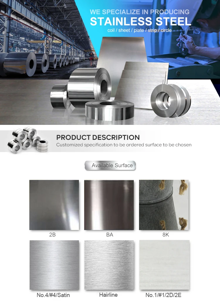 AISI SUS 2B SS Rolls Stainless Steel Coils Grade 201 Mirror HL No.4 430 410 316 304 Cold Rolled ...